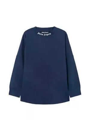 Palm Angels Logo-detail Sweatshirt - Blue