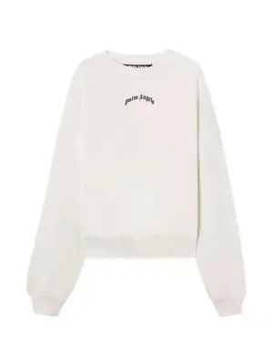 Palm Angels Curved-logo Sweatshirt - White