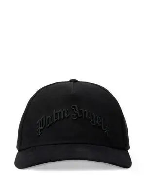 Palm Angels Embroidered Logo Baseball Cap - Black