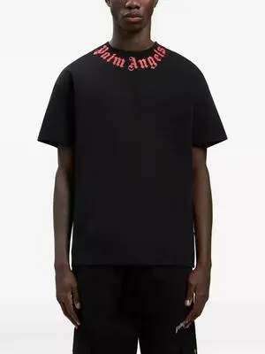 Palm Angels Logo Neck T-shirt - Black