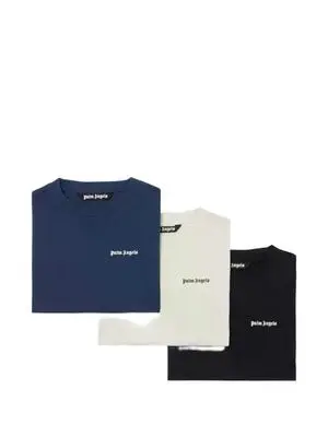 Palm Angels Logo-detail T-shirts Set - Black