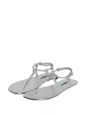 JIL SANDER Knot-strap Flat Sandals