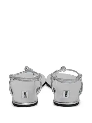 JIL SANDER Knot-strap Flat Sandals - Grey