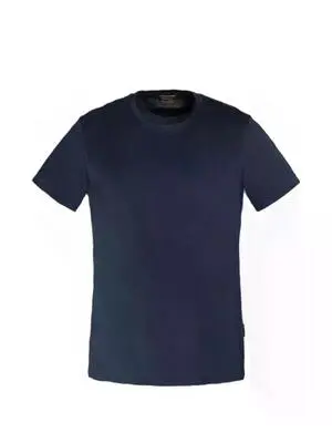 MOORER Mike-jcl Round-neck Short-sleeve T-shirt - Blue