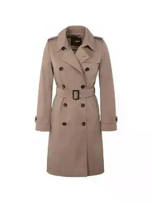 MOORER Giverny-ft Double-breasted Belted Trench Coat - Neutrals