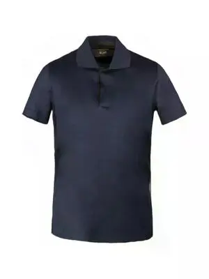 MOORER Ronald-jcl Button-fastening Polo Shirt - Blue