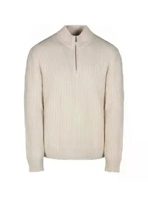 MOORER High-neck Half-zip Cashmere Sweater