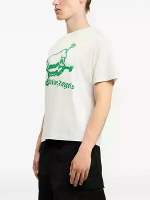Palm Angels Skull Graphic T-shirt - Neutrals