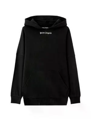 Palm Angels Logo-print Hoodie - Black
