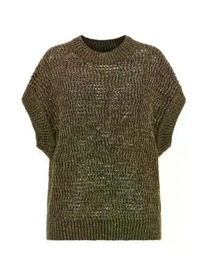 Max Mara Crew-neck Short-sleeve Sweater - Green