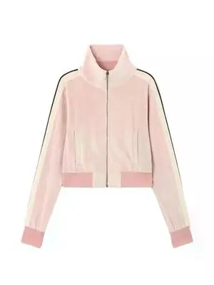 Palm Angels Zip Crop Track Jacket - Pink