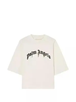 Palm Angels Logo-print Short-sleeve T-shirt - White