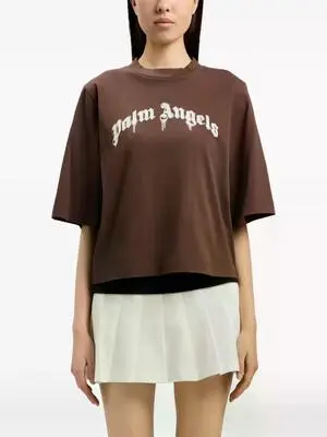 Palm Angels Curved Logo Boxy T-shirt