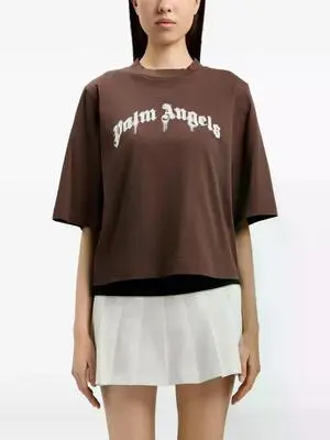 Palm Angels Curved Logo Boxy T-shirt