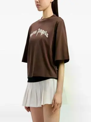 Palm Angels Curved Logo Boxy T-shirt