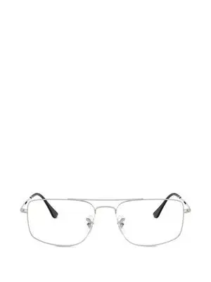 Ray-ban Rectangle Frame Eyeglasses - Silver