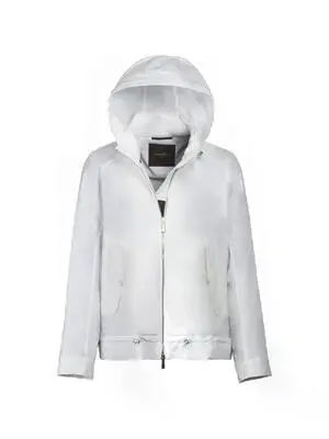 MOORER Hooded Zip-fastening Jacket - White