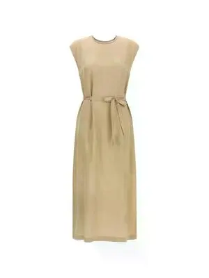Peserico Sleeveless Midi Dress - Neutrals