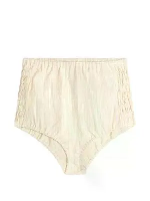 Dries Van Noten Striped Micro Shorts - Neutrals
