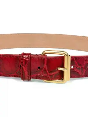 Dries Van Noten Crocodile-effect Buckle Belt