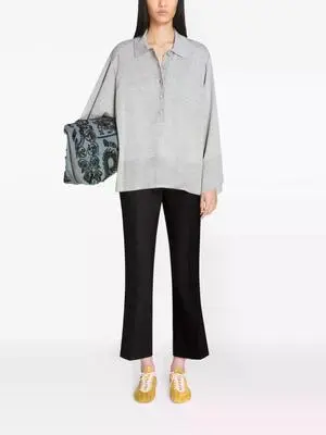 Dries Van Noten Button Wide-sleeved Polo Top