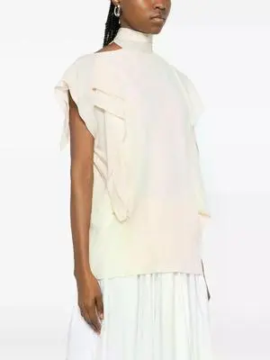 LANVIN Ruffled Tie Blouse