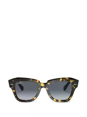 Ray-ban Geometric State Street Sunglasses Brown