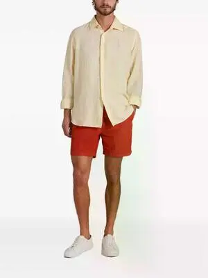 SLOWEAR Regular Fit Velvet Shorts - Orange