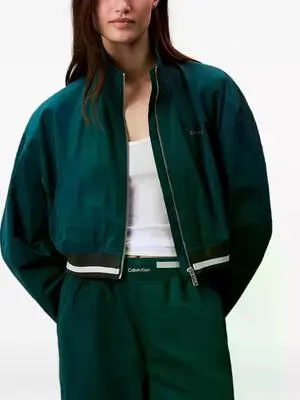 Calvin Klein Zip Cropped Jacket - Green