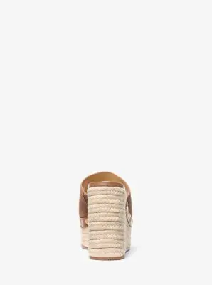 Michael Kors Mayes Suede Wedge Sandal - Brown