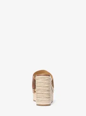 Michael Kors Mayes Suede Wedge Sandals - Brown