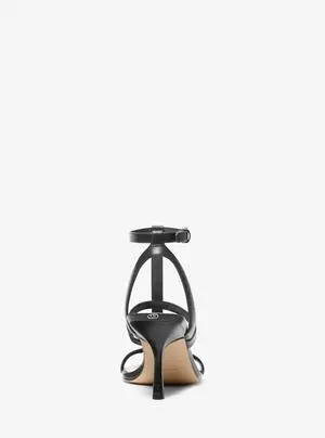 Michael Kors Nara Studded Leather Sandal - Black