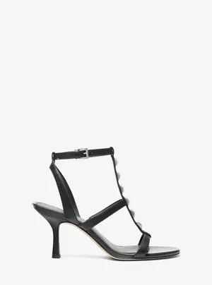 Michael Kors Nara Studded Leather Sandal