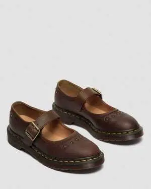 Dr. Martens Mary Jane Leather Shoes - Brown