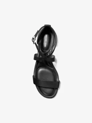 Michael Kors Alexa Flex Leather Sandal - Black