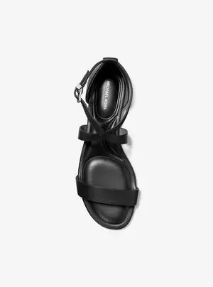 Michael Kors Alexa Flex Leather Sandal - Black