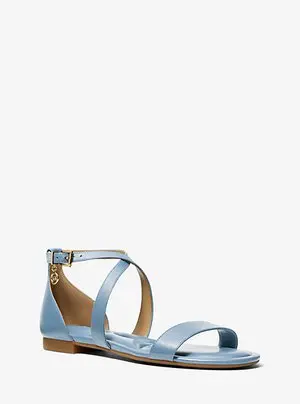Michael Kors Alexa Flex Leather Sandal Blue