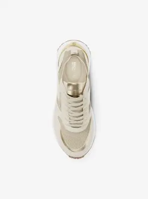 Michael Kors Jesse Metallic Stretch Knit Trainer
