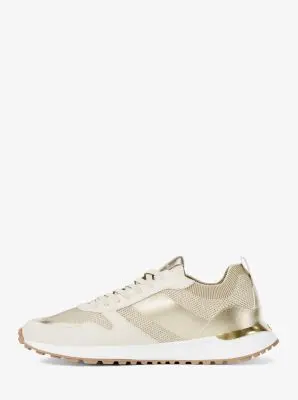 Michael Kors Jesse Metallic Stretch Knit Trainer