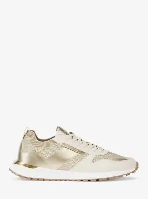 Michael Kors Jesse Metallic Stretch Knit Trainer
