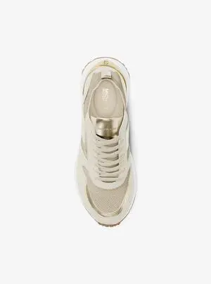 Michael Kors Jesse Metallic Stretch Knit Trainer