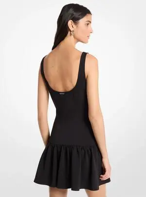 Michael Kors Double-knit Crepe Drop-waist Dress