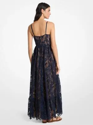 Michael Kors Corded Floral Lace Maxi Dress