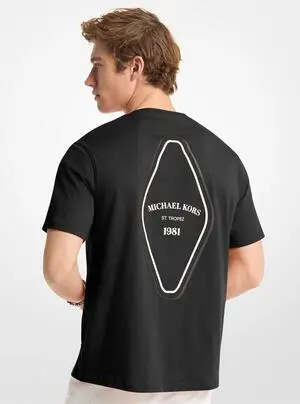 Michael Kors Graphic Logo Cotton T-shirt - Black