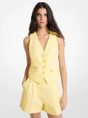 Michael Kors Linen And Cotton Blend Vest