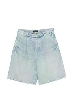 PURPLE BRAND Pleated Denim Shorts - Blue