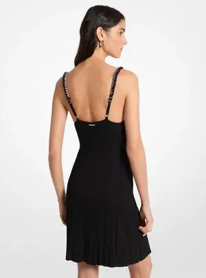 Michael Kors Chain-embellished Stretch Knit Tank Dress