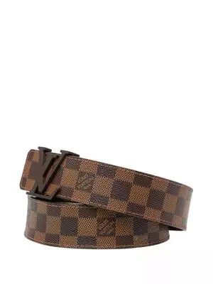 LOUIS VUITTON 2017 Damier Ebene Initiales Belt