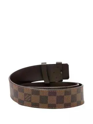 LOUIS VUITTON 2017 Damier Ebene Initiales Belt