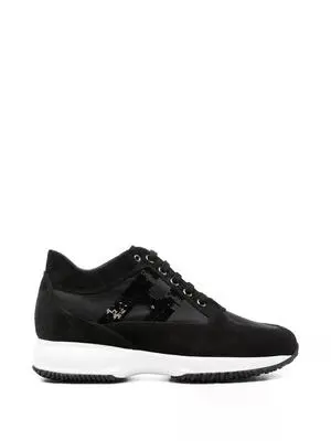 Hogan Interactive Logo-detail Sneakers - Black